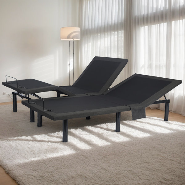 Alwyn Home Zero Gravity Adjustable Bed with Wireless Remote, Removable Side Pockets, Dual USB ...